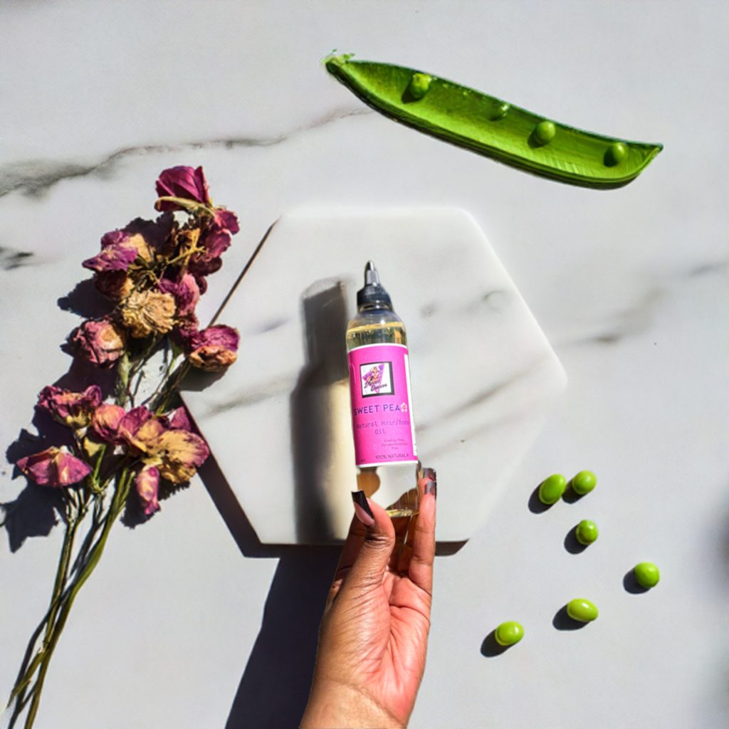 Sweet-Pea Hair & Body Oil - Lightweight Natural Oil for Locs & Skin ...
